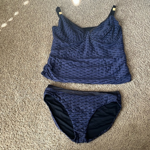 Fantasie | Swim | Fantasie Navy Tankini Bra Sized 38j Bottoms Mid Rise ...